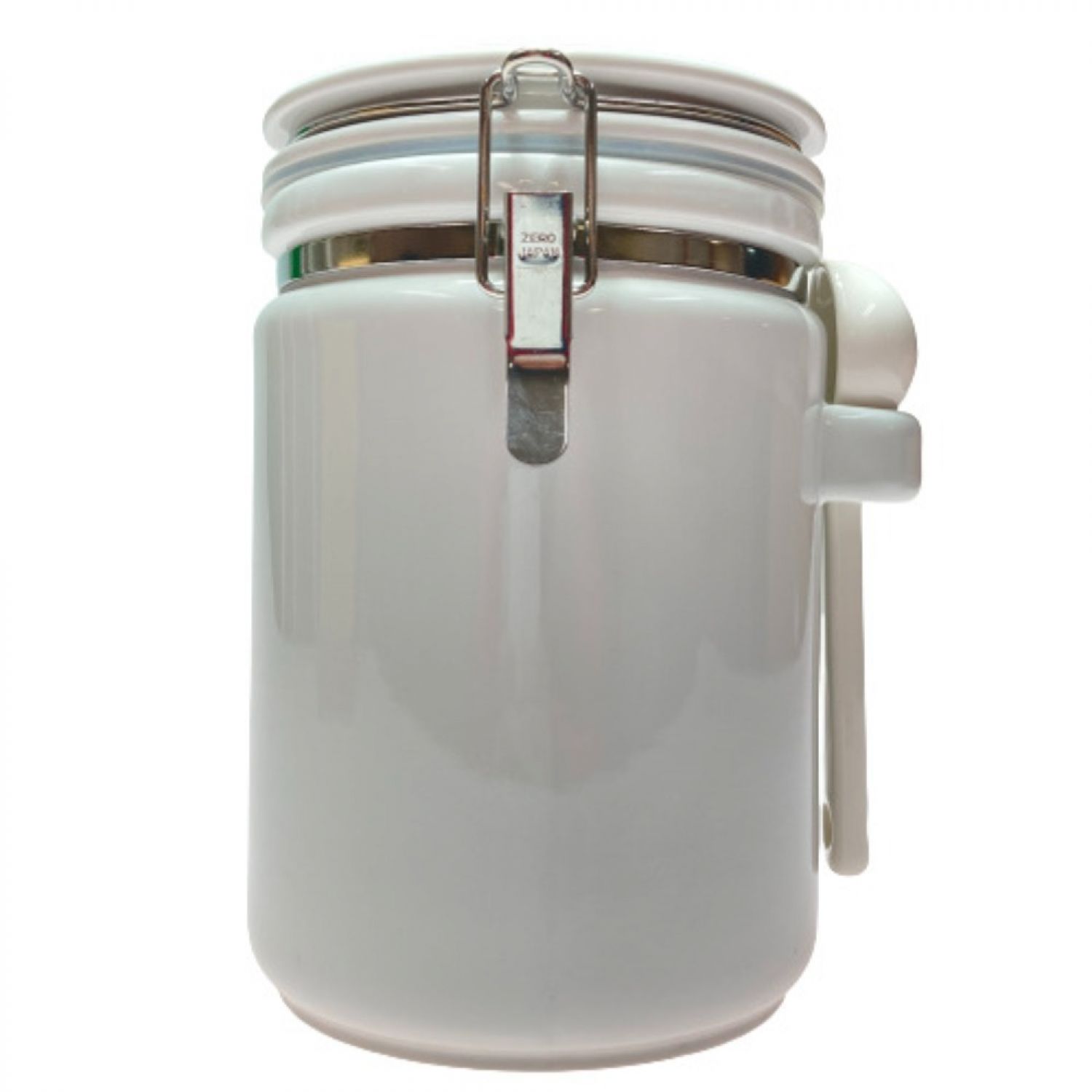 ZERO JAPAN ゼロジャパン ラウンドキャニスターL 陶製スプーン 1800cc RC-35L WH ホワイト - 中古小物 - なんでもリサイクルビッグバン