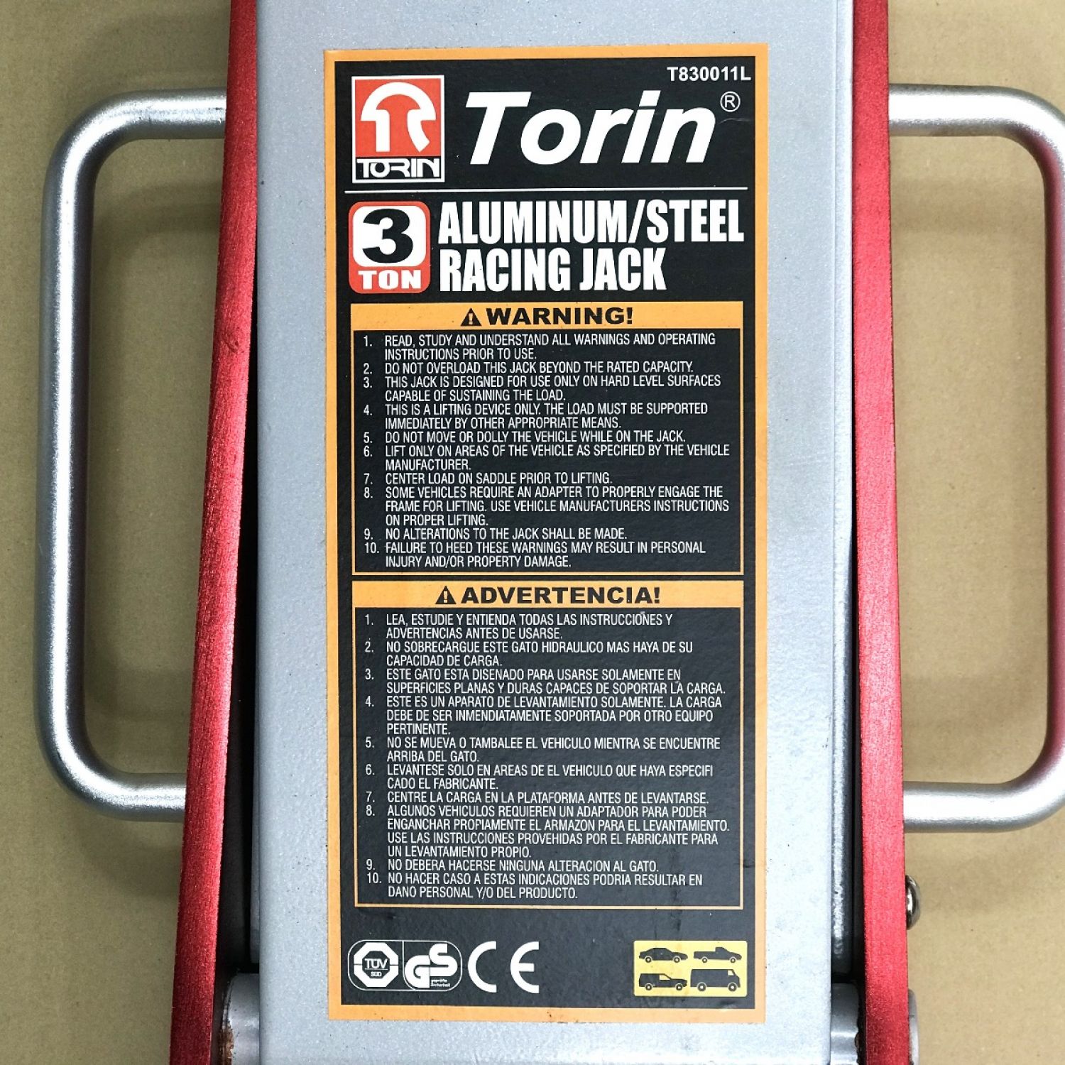 TORIN ガレージジャッキ 3t T830011L アルミ/スチール ハイブリッド・ジャッキ - 中古スポーツ・アウトドア用品 - なんでもリサイクルビッグバン