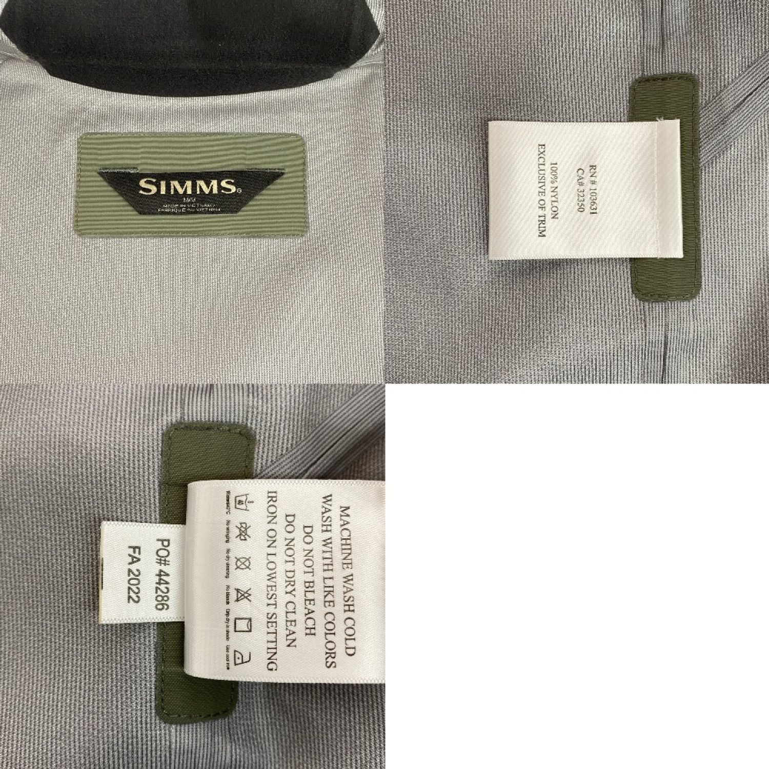 SIMMS フリーストーンジャケット SIZE M グリーン フィッシングジャケット 程度A｜中古｜なんでもリサイクルビッグバン